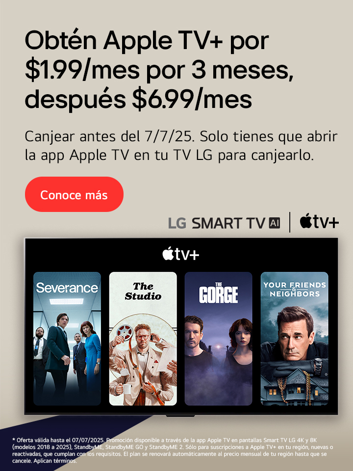 LG SE UNE A APPLE TV+ PARA BRINDAR UNA OFERTA ÚNICA POR TIEMPO LIMITADO | El Placer de Ser...