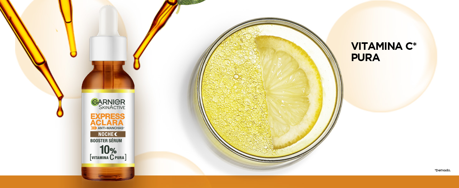 Garnier presenta el nuevo Express Aclara Booster Serum Noche con 10% de ...